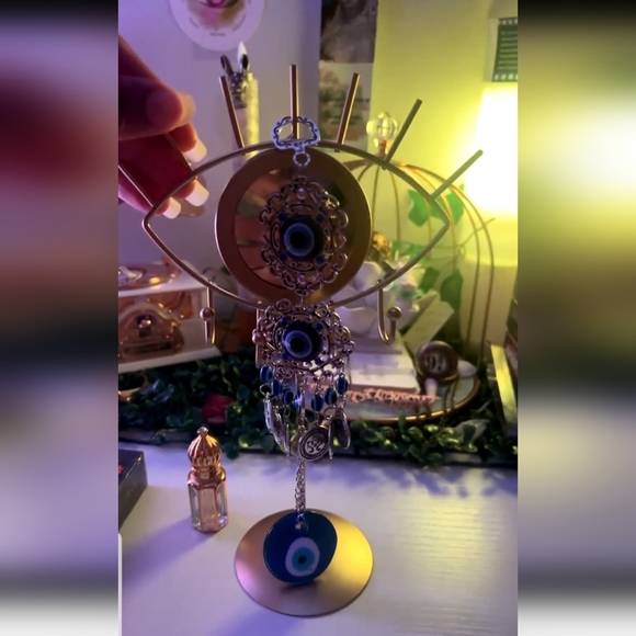 Jewelry | Gold Mirrored Evil Eye Jewelry Organizer Stand | Poshmark